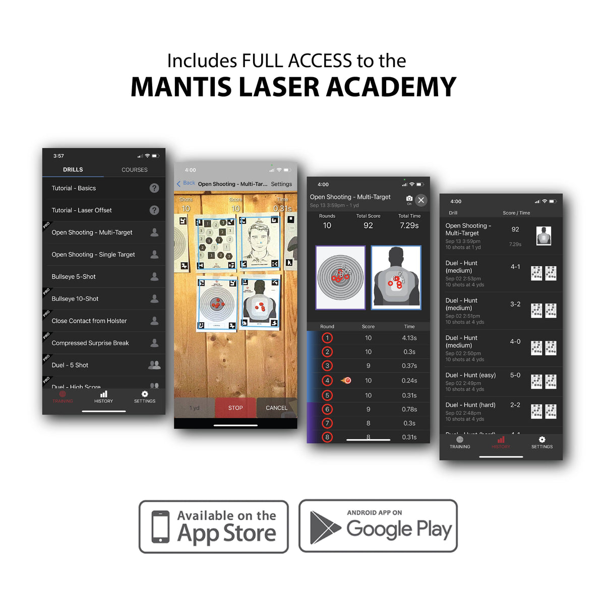MANTIS Laser Academy 9mm Standard + GRATIS Endkappe und BONUS-Zielsche ...