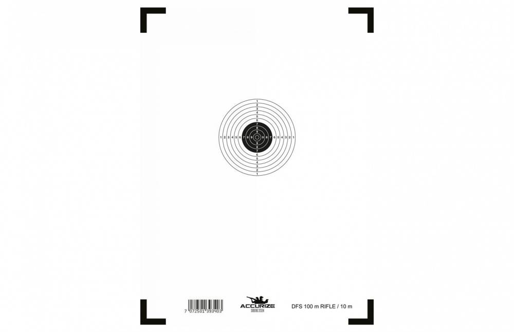 ACCURIZE ZIELSCHEIBE - DFS 100M / 10M – www.mydryfire.shop